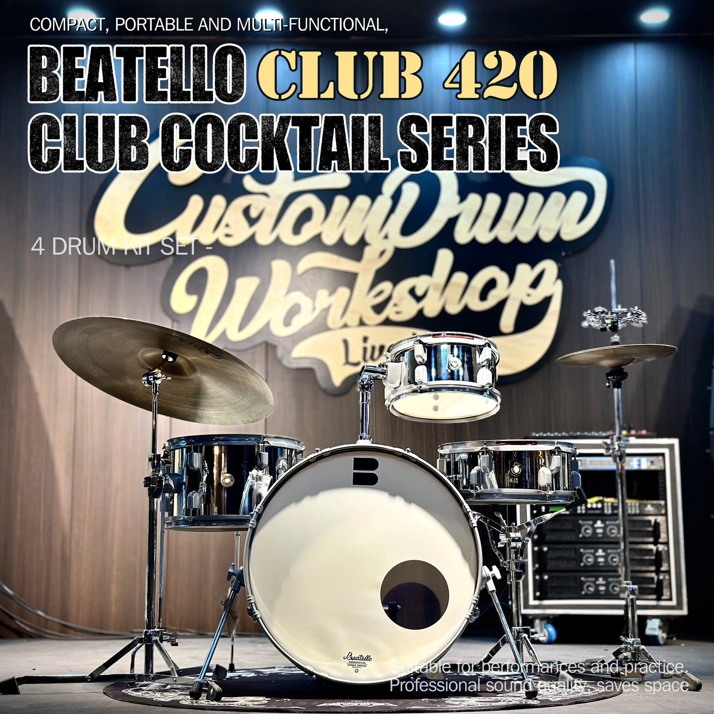Beatello Club420 Jam Pancake Drum Kit 4-Piece – Beatello