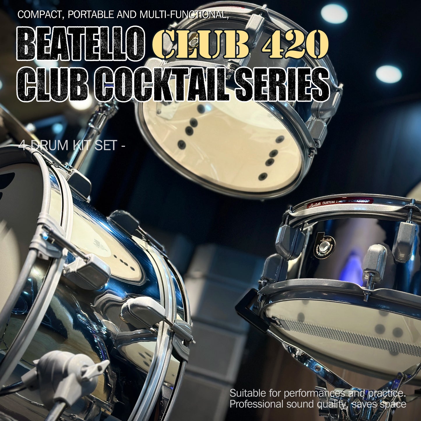 Beatello Club420 Jam Pancake Drum Kit 4-Piece – Beatello