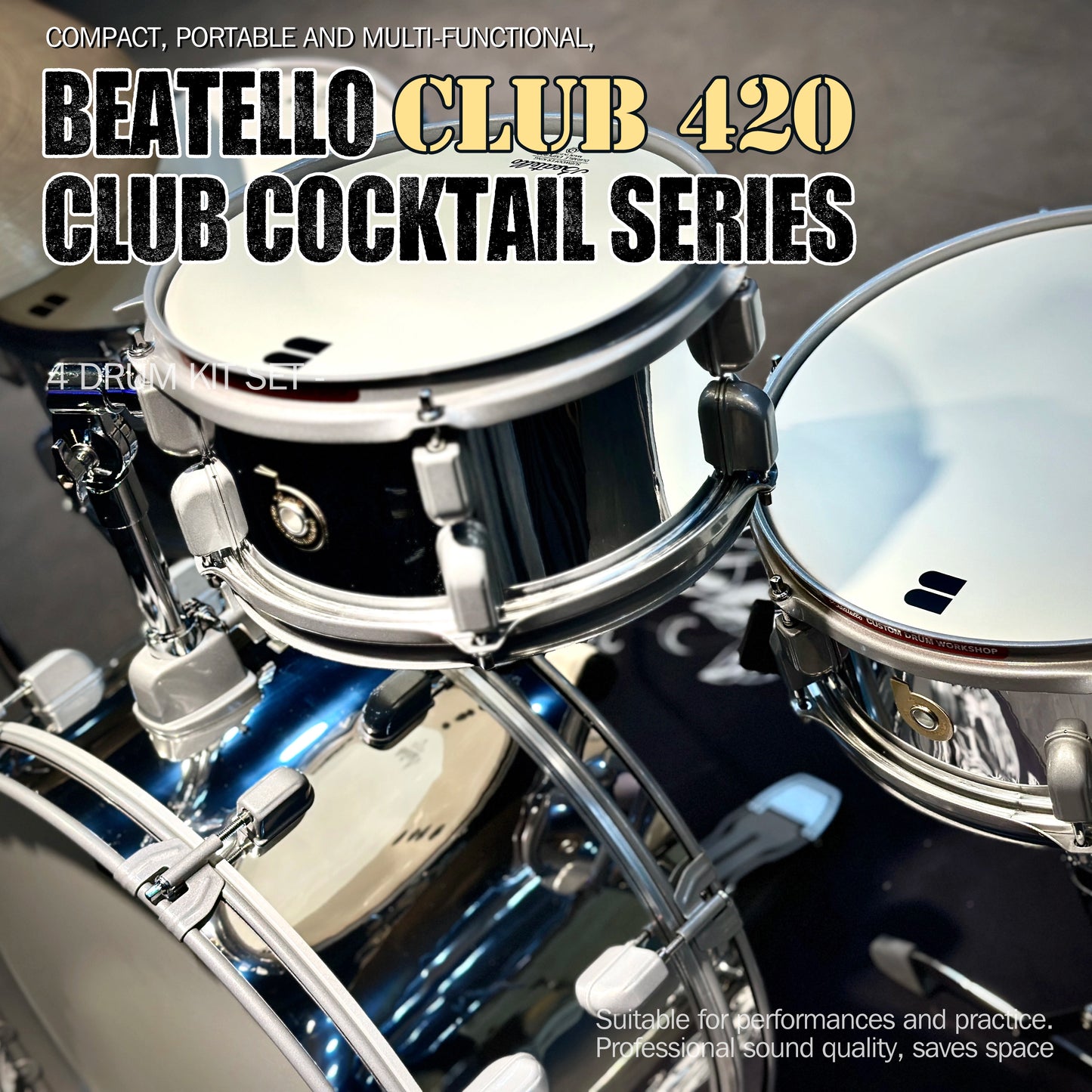 Beatello Club420 Jam Pancake Drum Kit 4-Piece – Beatello